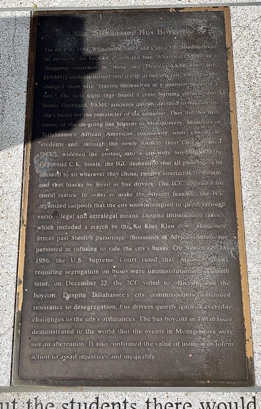 Tallahassee Bus Boycott Historical Marker