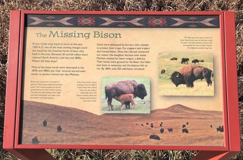 The Missing Bison Historical Marker