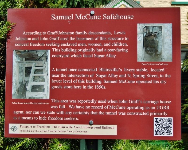 Samuel McCune Safehouse Historical Marker