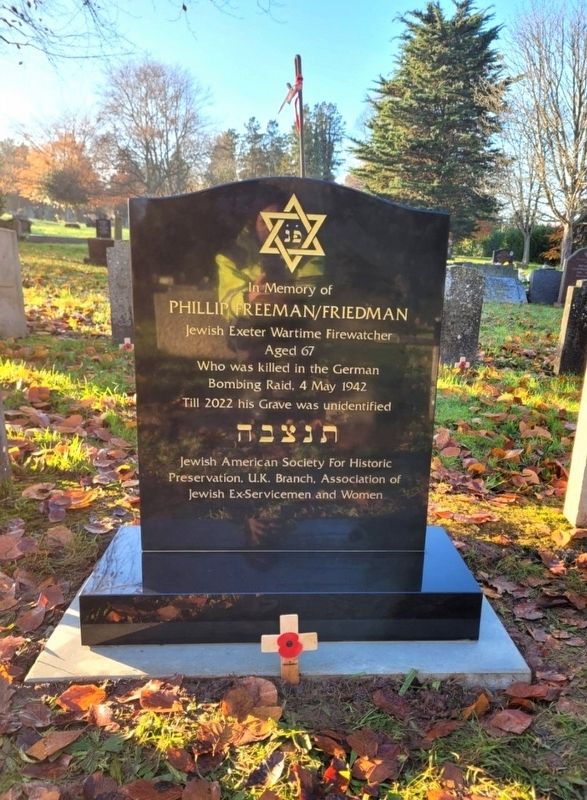 Philip Freeman/Friedman Wartime Firewatcher, a War Memorial