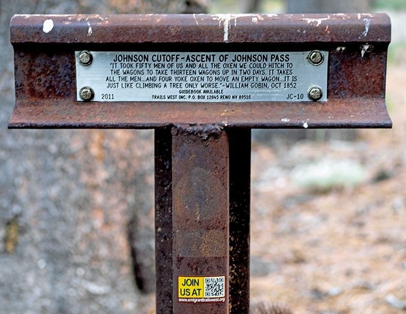 Johnson Cutoff - Ascent of Johnson Pass Historical Marker