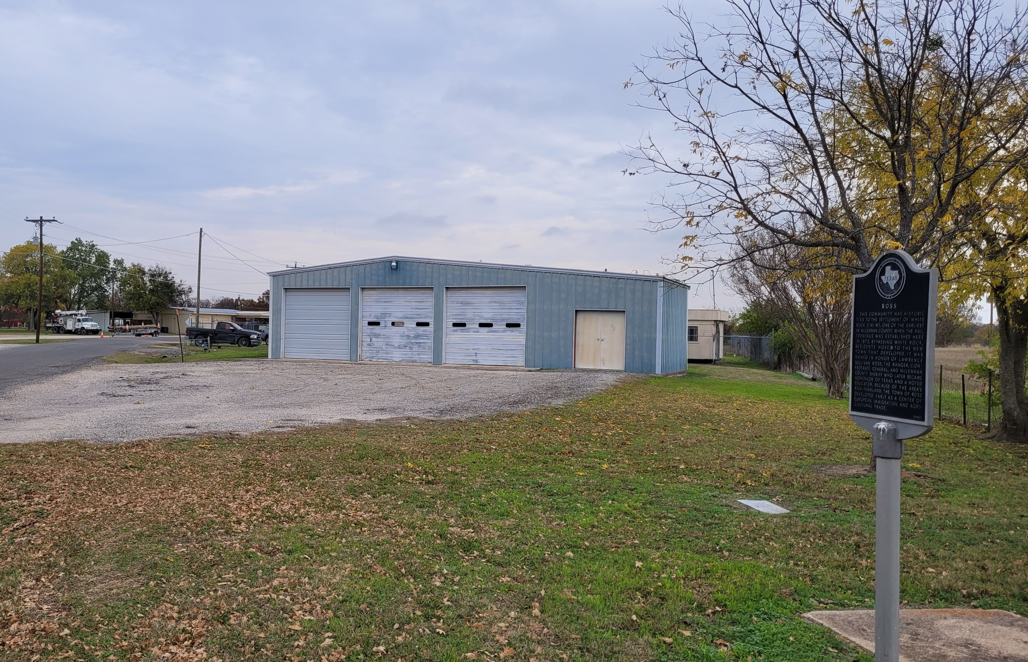 Photo: The view of the Ross Marker and the Ross City Hall Fire Station ...