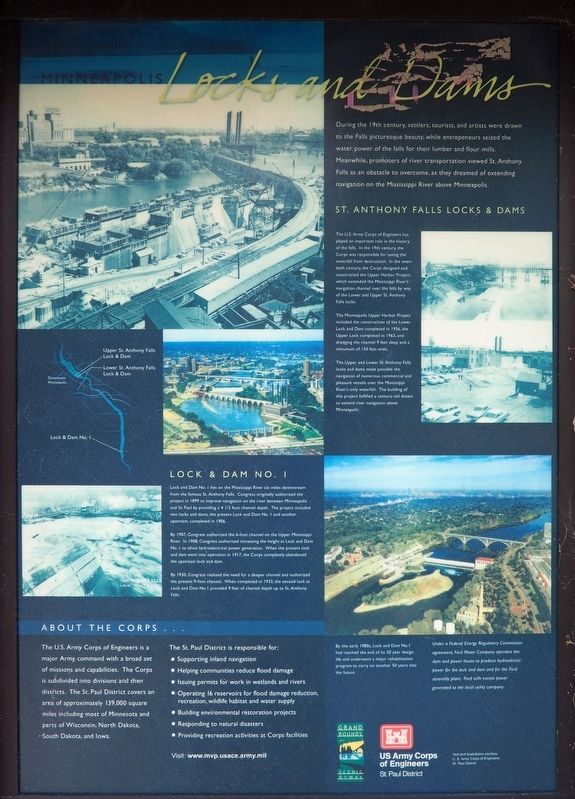 Minneapolis Locks and Dams Historical Marker