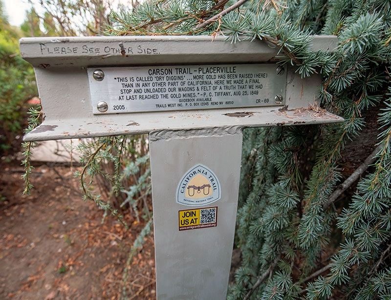 Carson Trail - Placerville Historical Marker