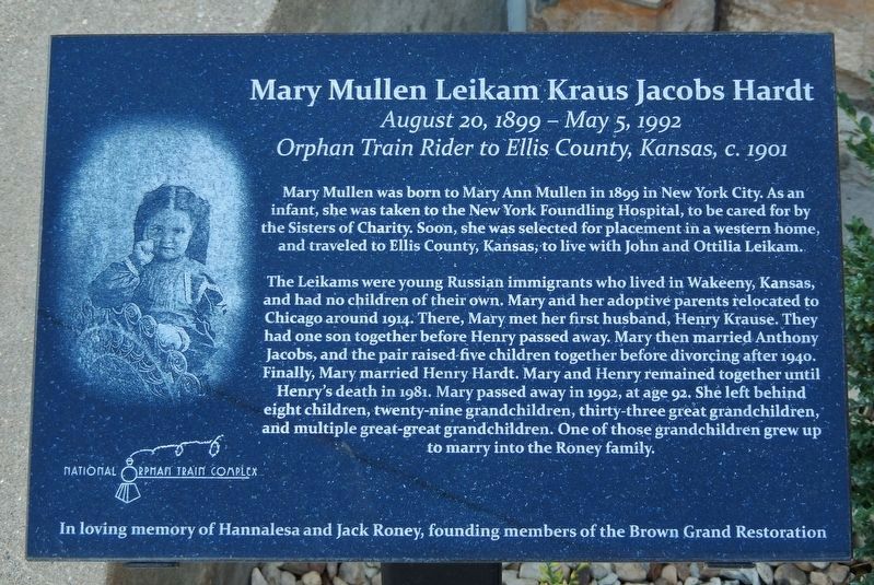 Mary Mullen Leikam Kraus Jacobs Hardt Historical Marker