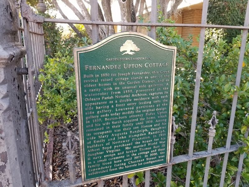 Fernandez Upton Cottage Historical Marker