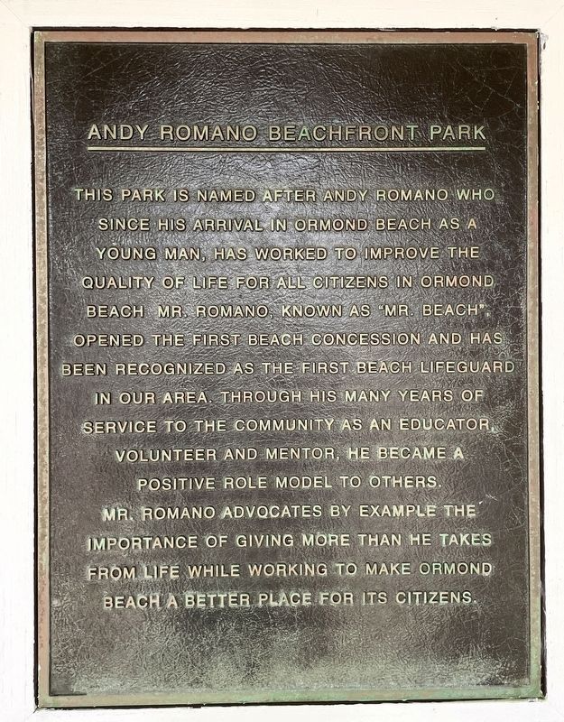 Andy Romano Historical Marker