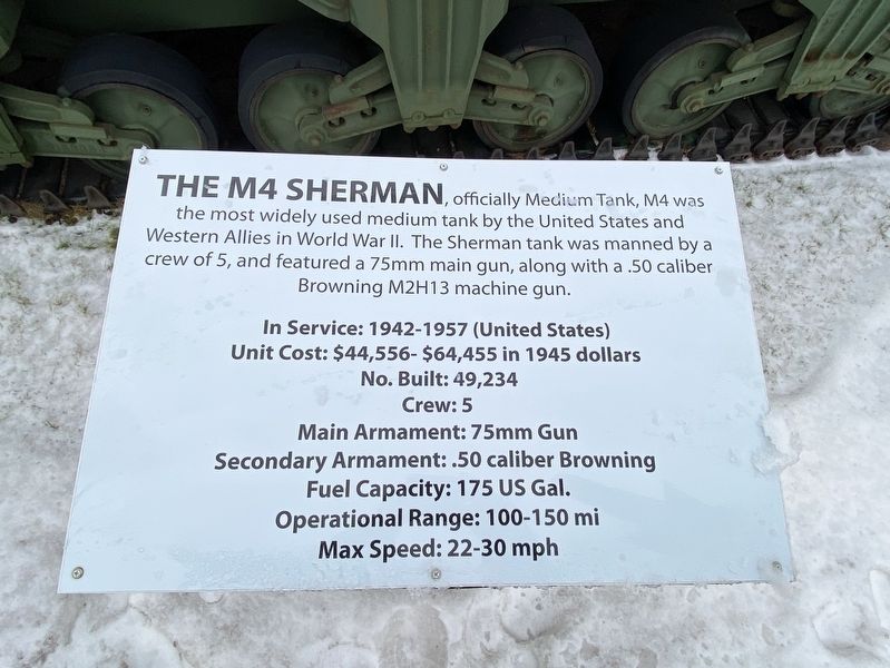 The M4 Sherman Historical Marker