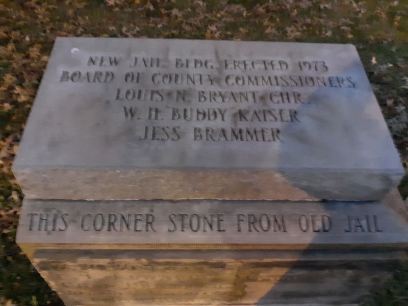 This Cornerstone From Old Jail Historical Marker