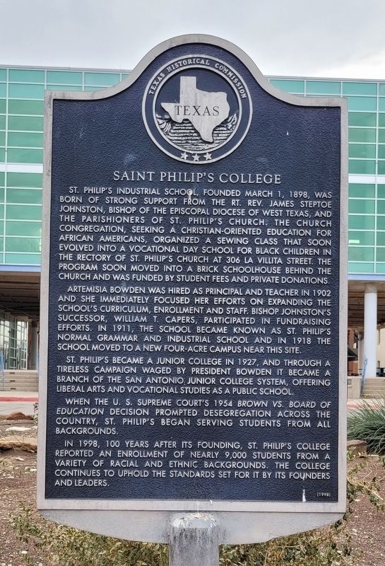 Saint Philip's College Historical Marker