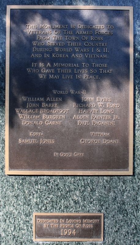 Ross War Memorial, a War Memorial