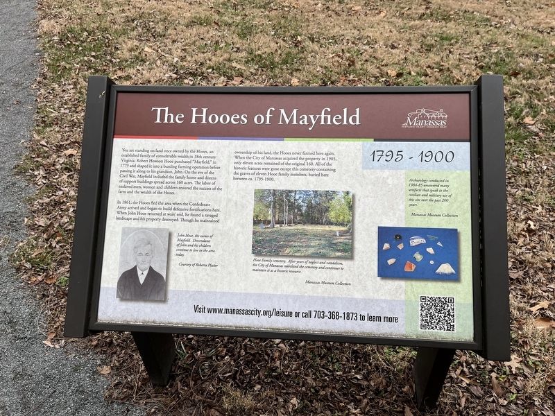 The Hooes of Mayfield Historical Marker