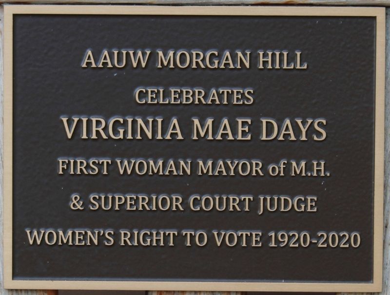 Virginia Mae Days Historical Marker