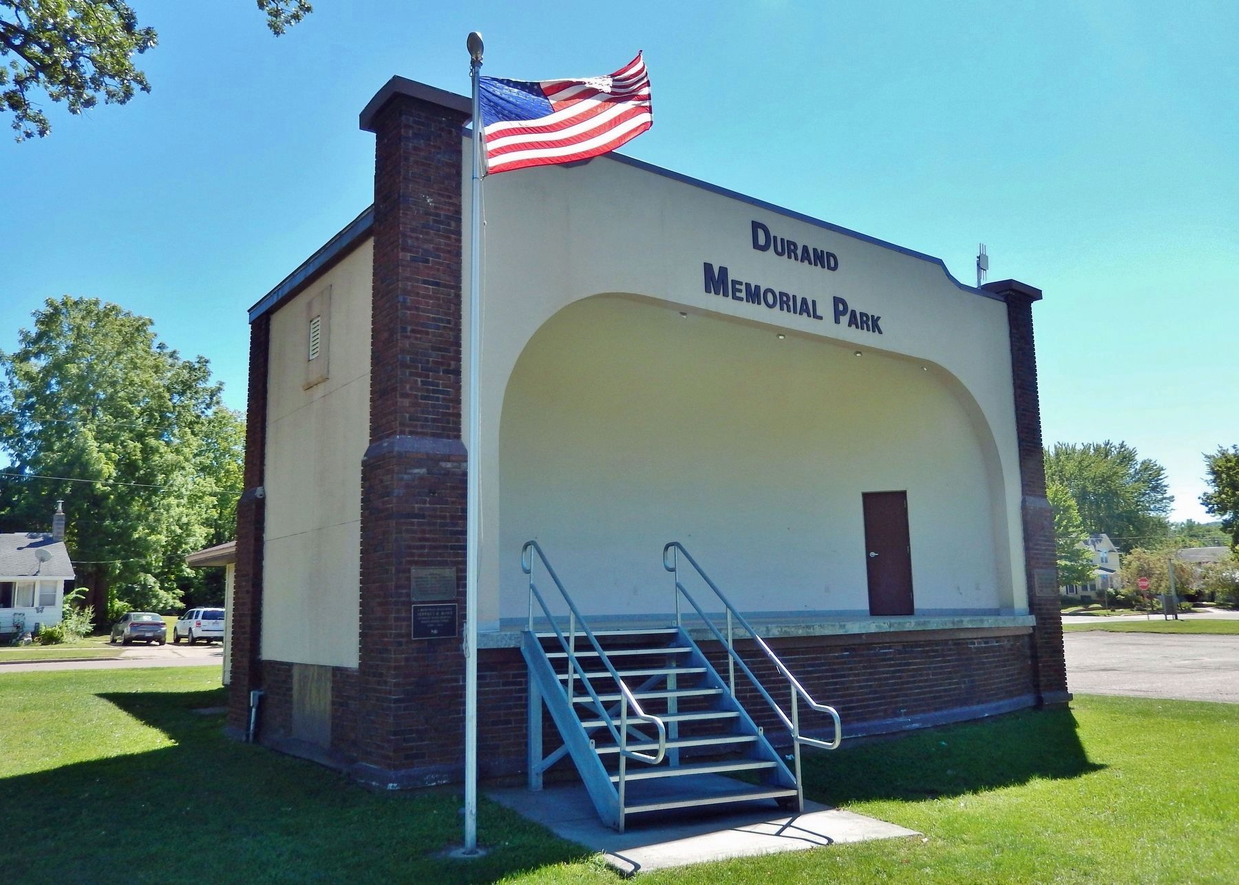 Durand Memorial Park Bandshell, a War Memorial