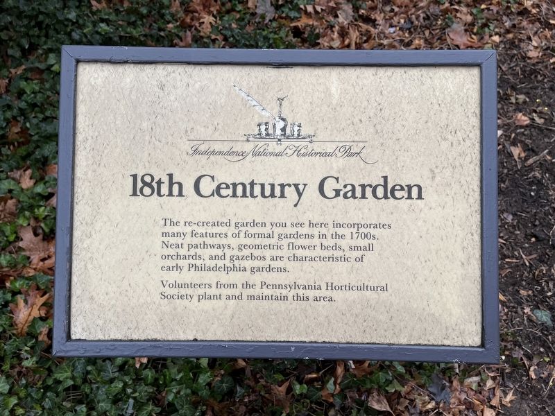 18th Century Garden Historical Marker