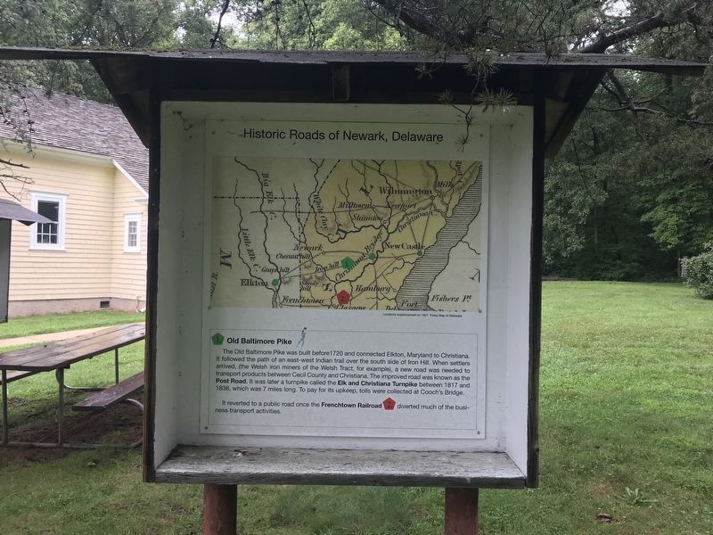 Historic Roads of Newark, Delaware Historical Marker