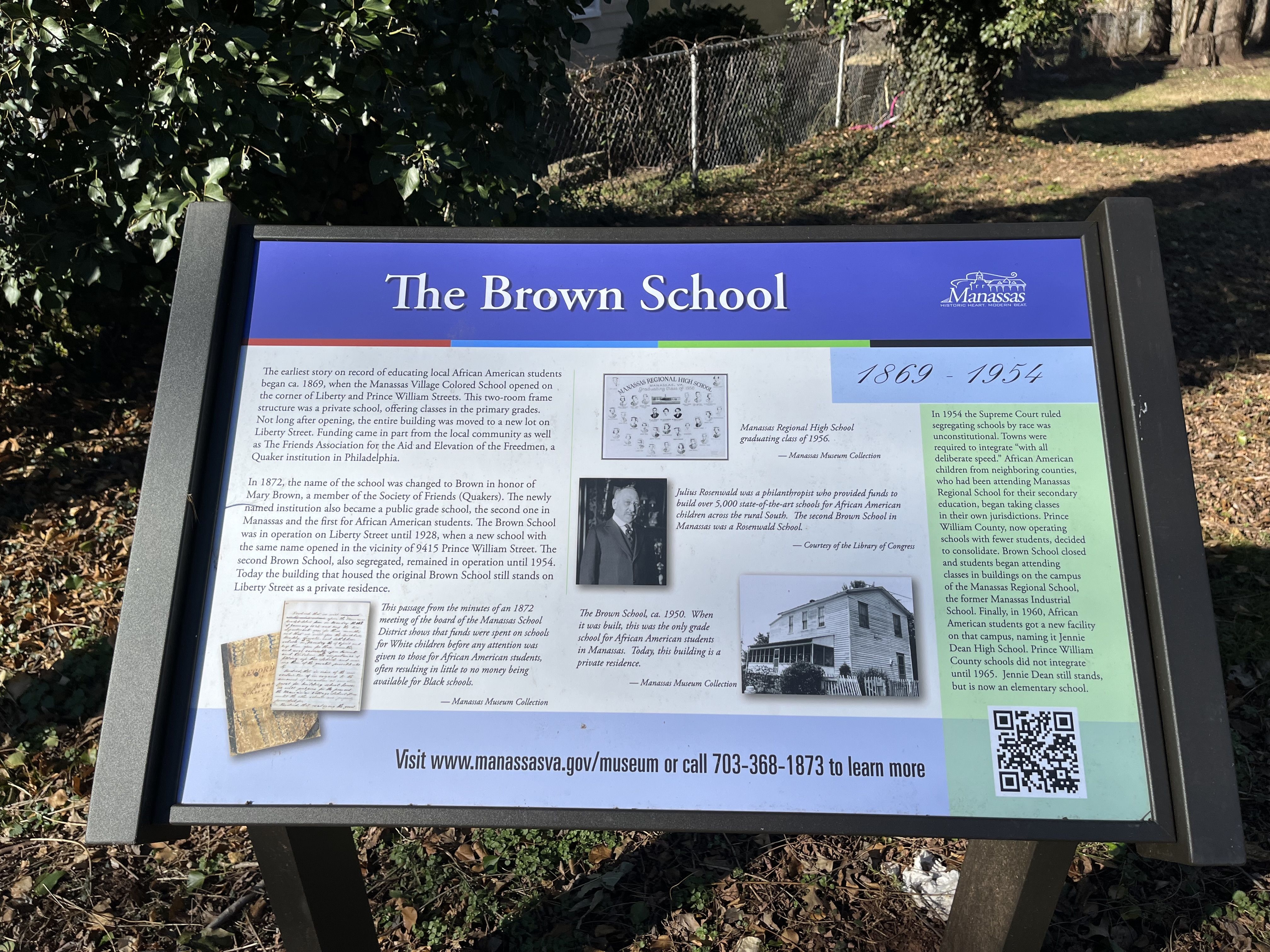 Photo: The Brown School Marker