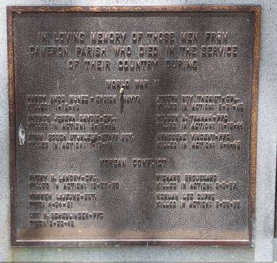 Cameron Parish War Dead, a War Memorial