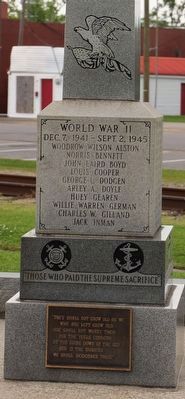 Those who paid the Supreme Sacrifice, a War Memorial