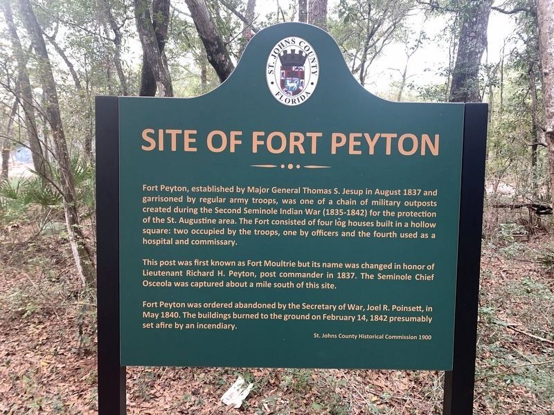 Site of Fort Peyton Historical Marker