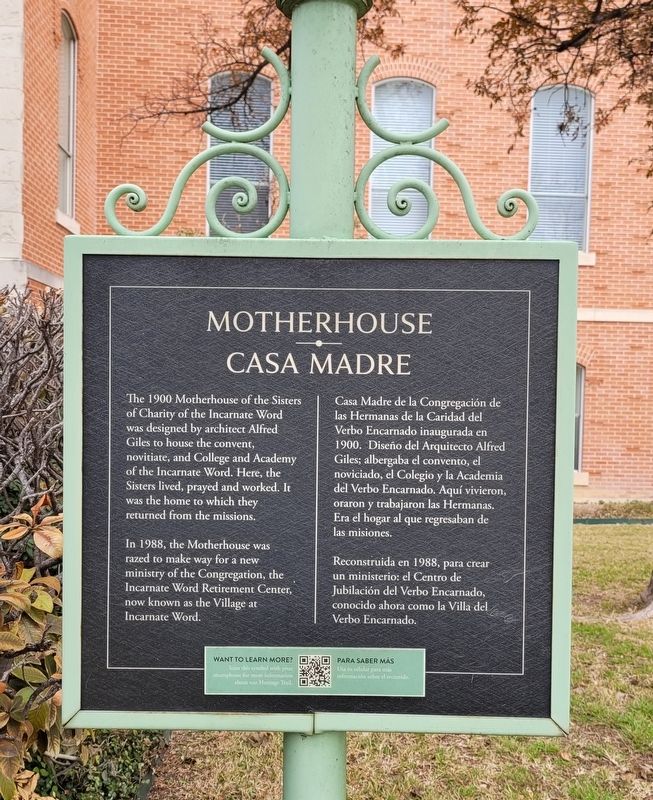Motherhouse Historical Marker