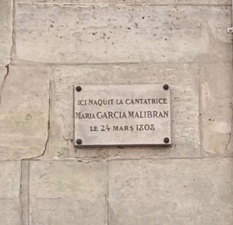 Maria Garcia Malibran Historical Marker