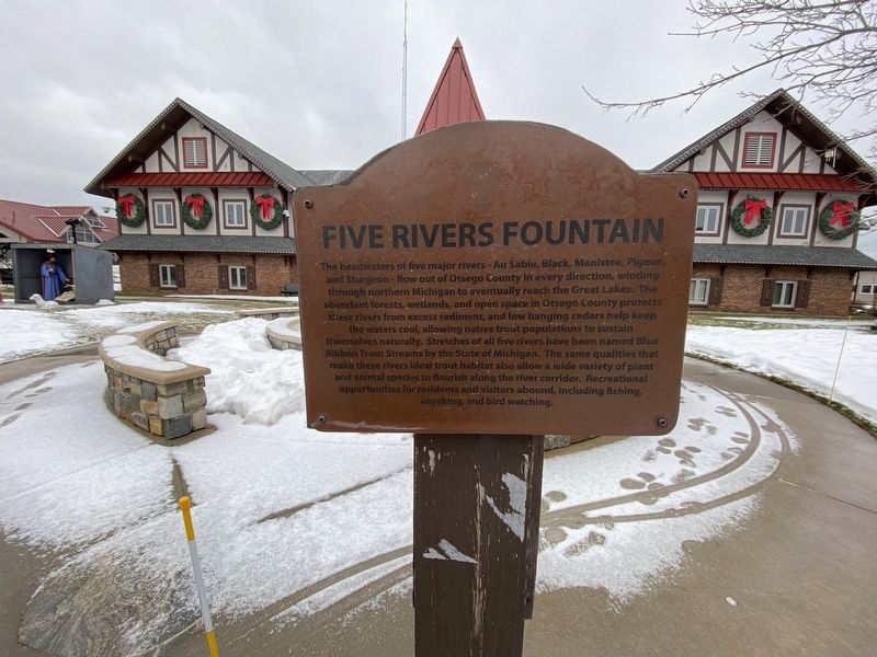 Five Rivers Fountain Historical Marker