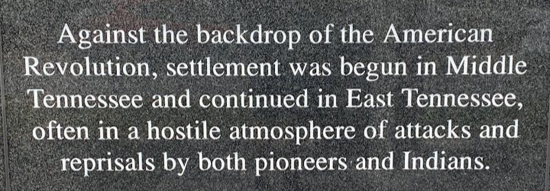 Middle Tennessee Settlements during American Revolution Historical Marker