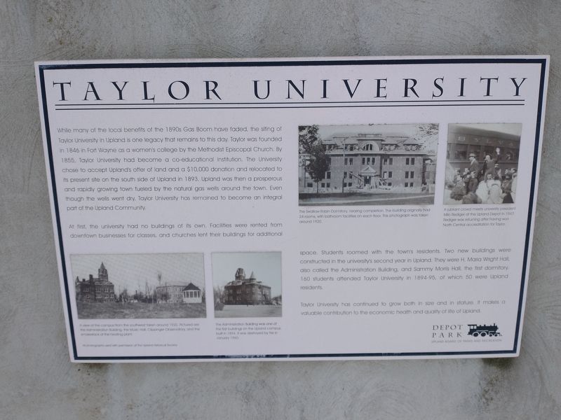 Taylor University Historical Marker
