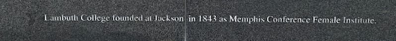 Lambuth College Historical Marker