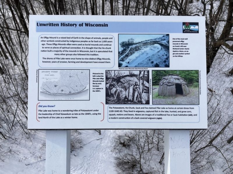 Unwritten History of Wisconsin Historical Marker