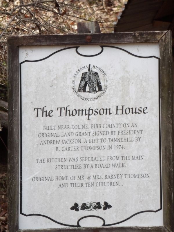The Thompson House Historical Marker