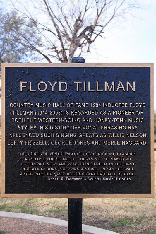 Floyd Tillman Historical Marker