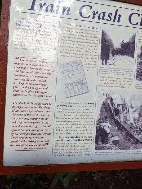Train Crash Claims 26 Lives Historical Marker