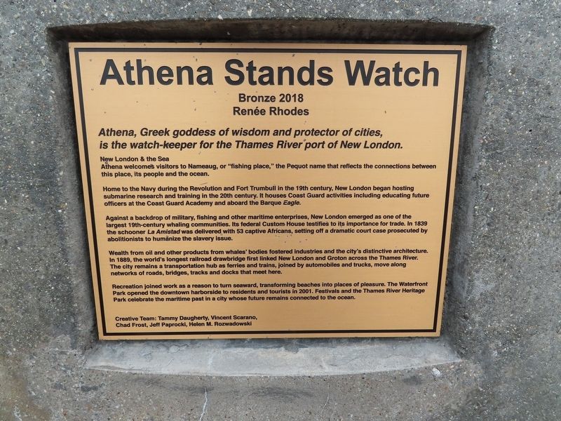Athena Stands Watch Historical Marker