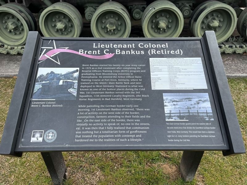 Lieutenant Colonel Brent C. Bankus (Retired) Historical Marker