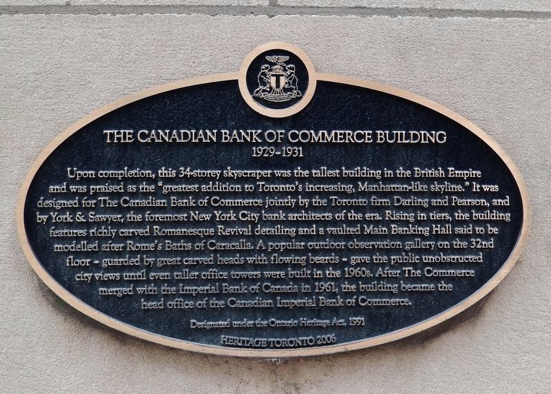 The Canadian Bank of Commerce Building Historical Marker