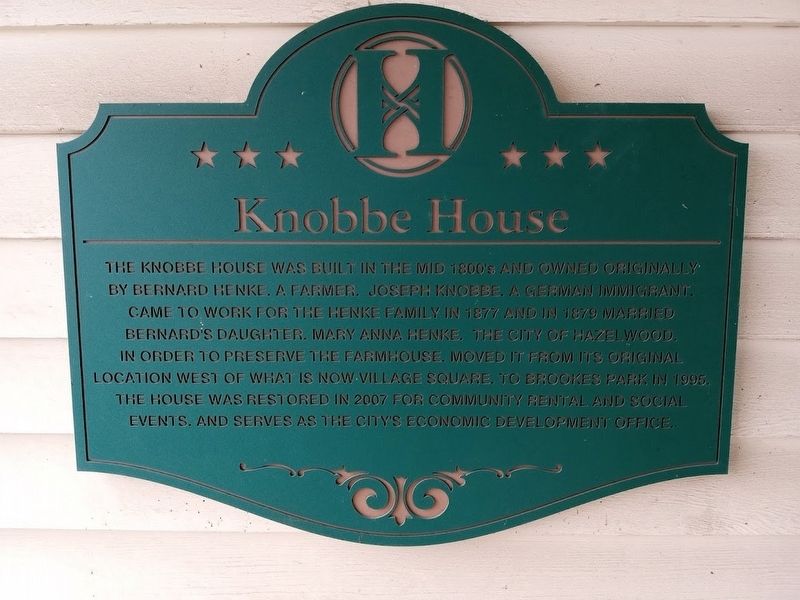 Knobbe House Historical Marker