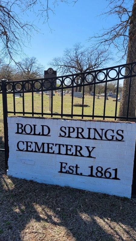 Bold Springs Cemetery Historical Marker