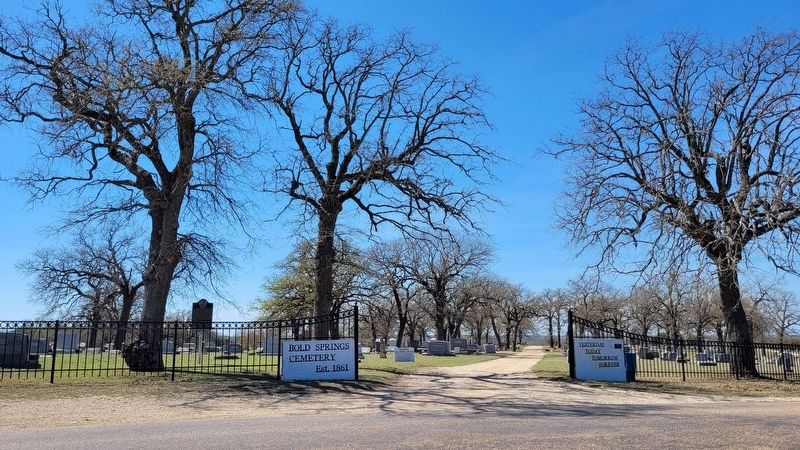 Bold Springs Cemetery Historical Marker