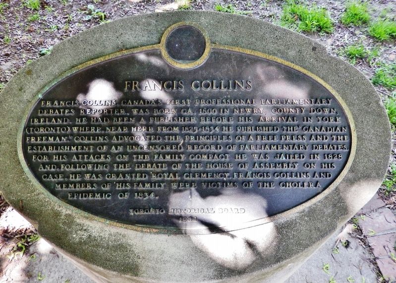 Francis Collins Historical Marker