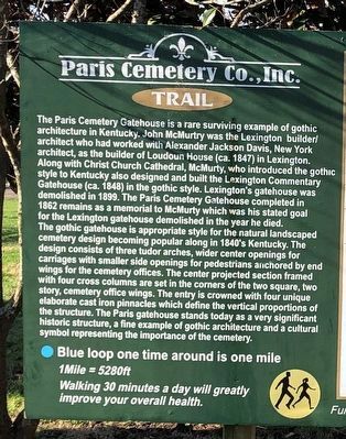 Paris Cemetery Co. Inc. Trail Historical Marker