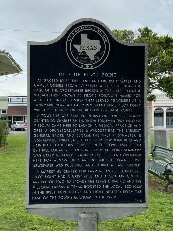 City of Pilot Point Historical Marker