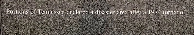 Tennessee Disaster Area Historical Marker