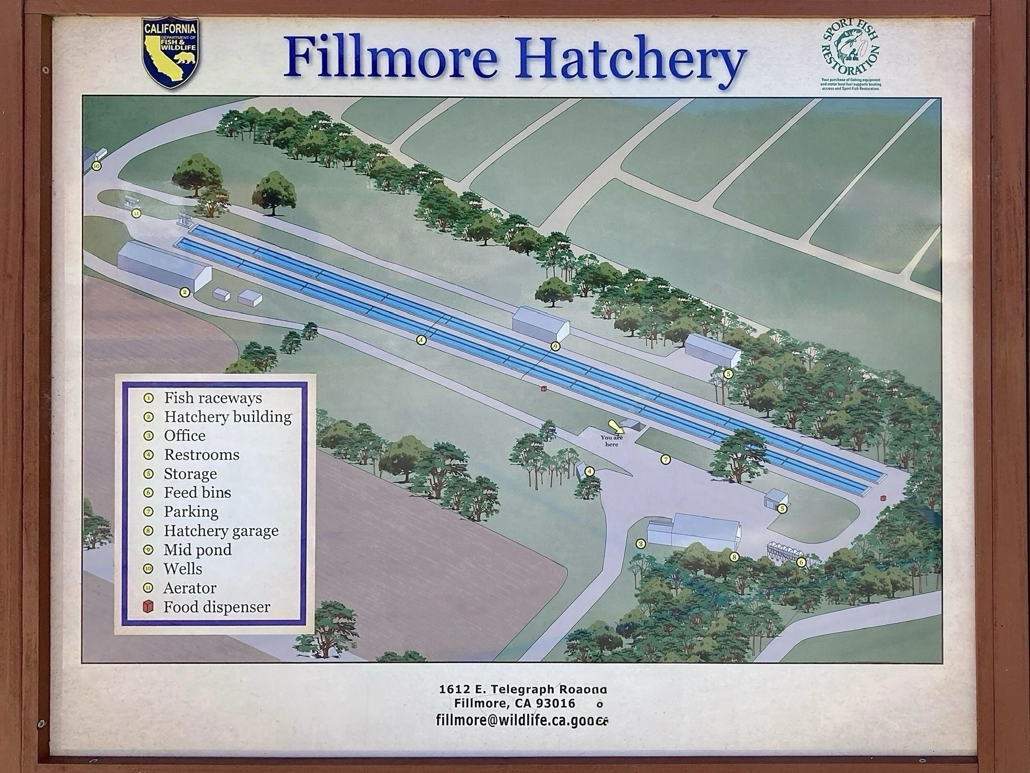 Photo: Fillmore Fish Hatchery Marker