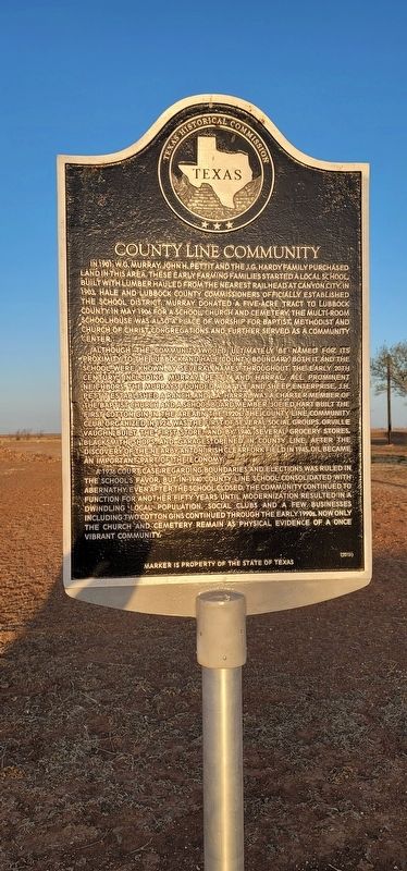 County Line Community Historical Marker