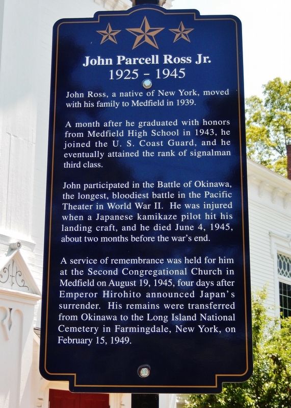 John Parcell Ross Jr. Historical Marker