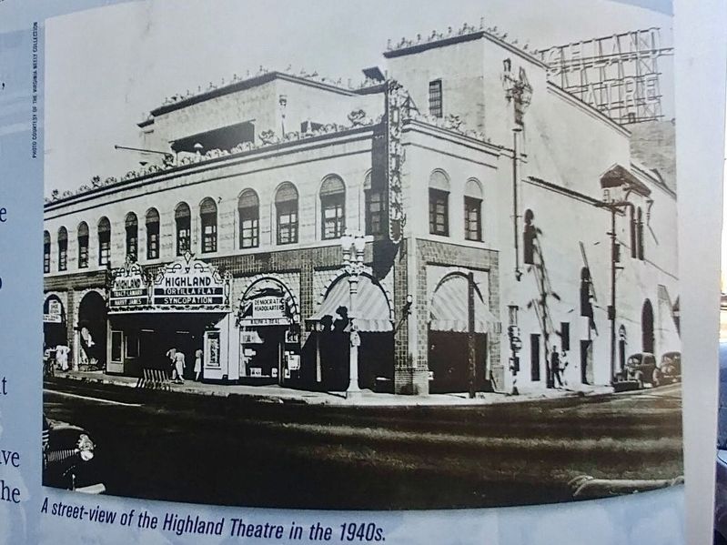 Highland Theatre Historical Marker