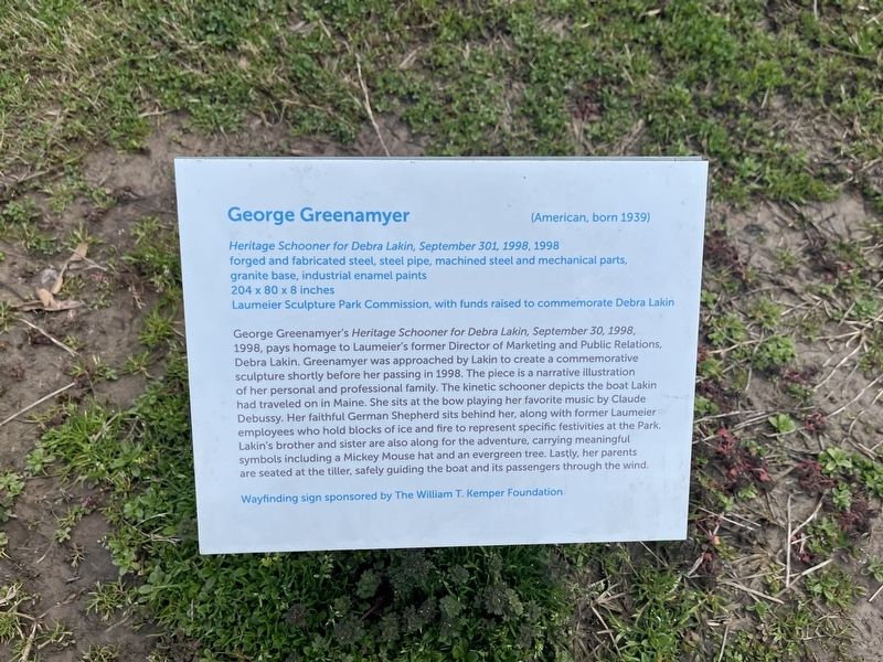 George Greenamyer (American, born 1939) Historical Marker