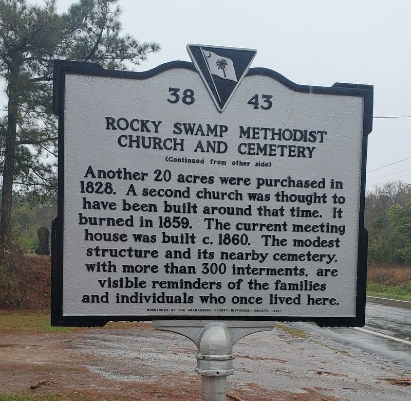 Rocky Swamp Methodist Church and Cemetery Historical Marker